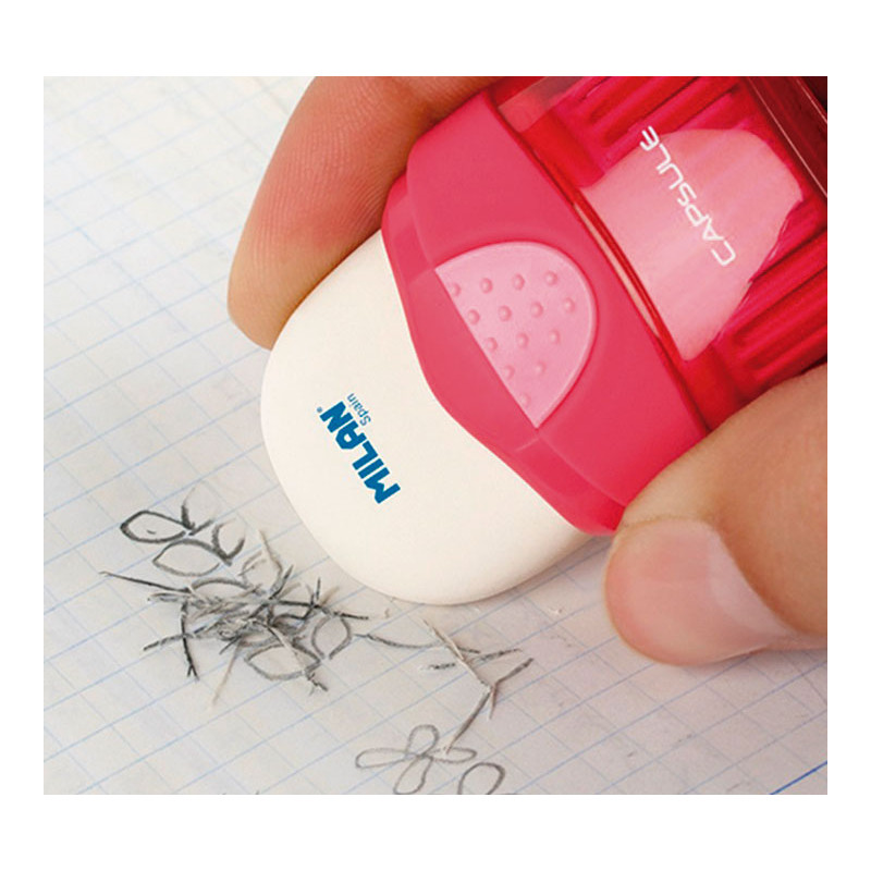 GOMA DE BORRAR MILAN ERASER & BRUSH CAPSULE