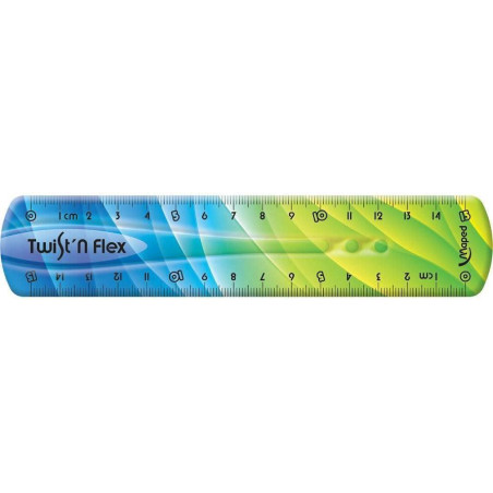 REGLA FLEXIBLE MAPED TWIST 15cm DECOR