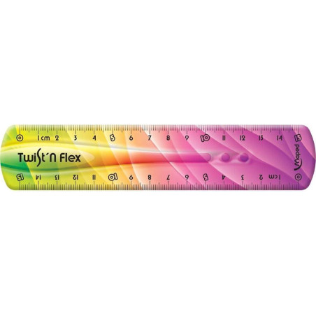 REGLA FLEXIBLE MAPED TWIST 15cm DECOR