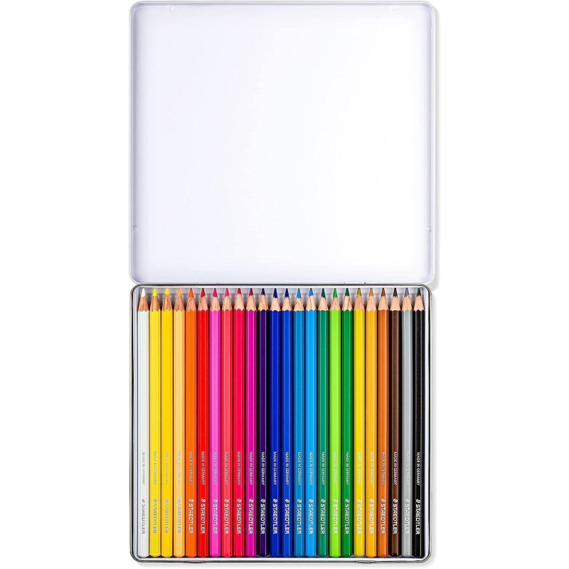 CAJA DE METAL 24 LÁPICES STAEDTLER COLOR 146C "DESIGN JOURNEY"